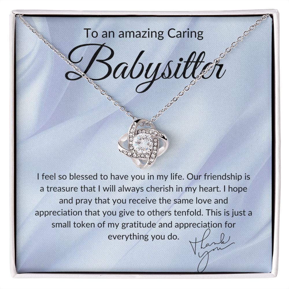 An amazing Caring Babysitter Love Knot Necklace – CarmelSignature